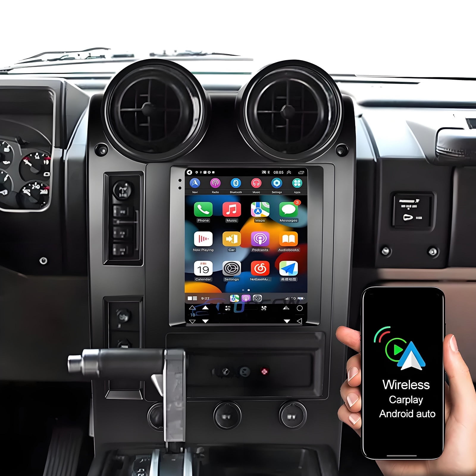 Eforcase Car Radio Stereo for Hummer H2 2002-2007 with Carplay Android ...