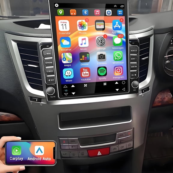 Eforcase Android 14 Car Stereo Radio for Subaru Outback 2009-2014 with ...