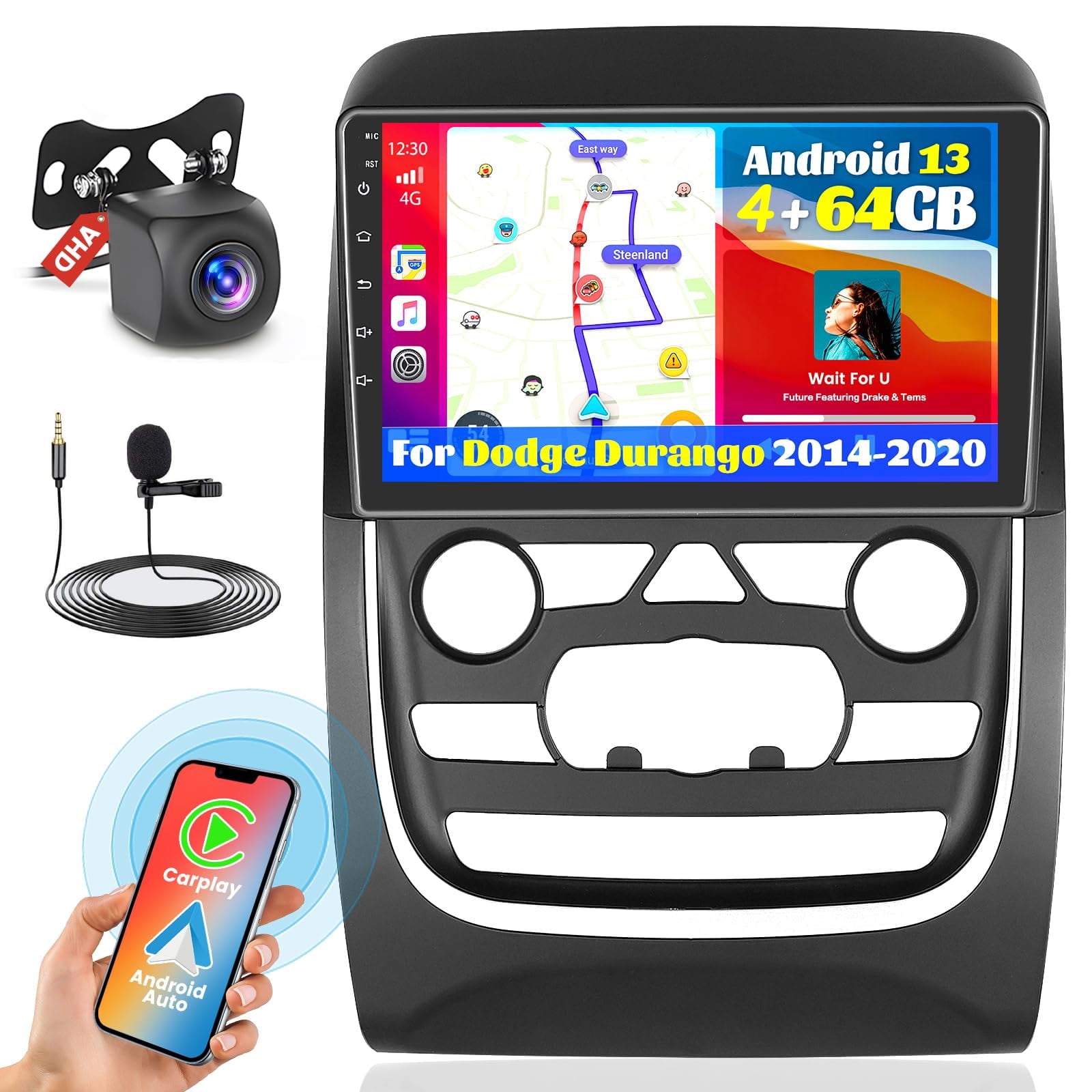 Eforcase Car Radio for Dodge Durango 2014-2020, 9 inch Touch Screen ...