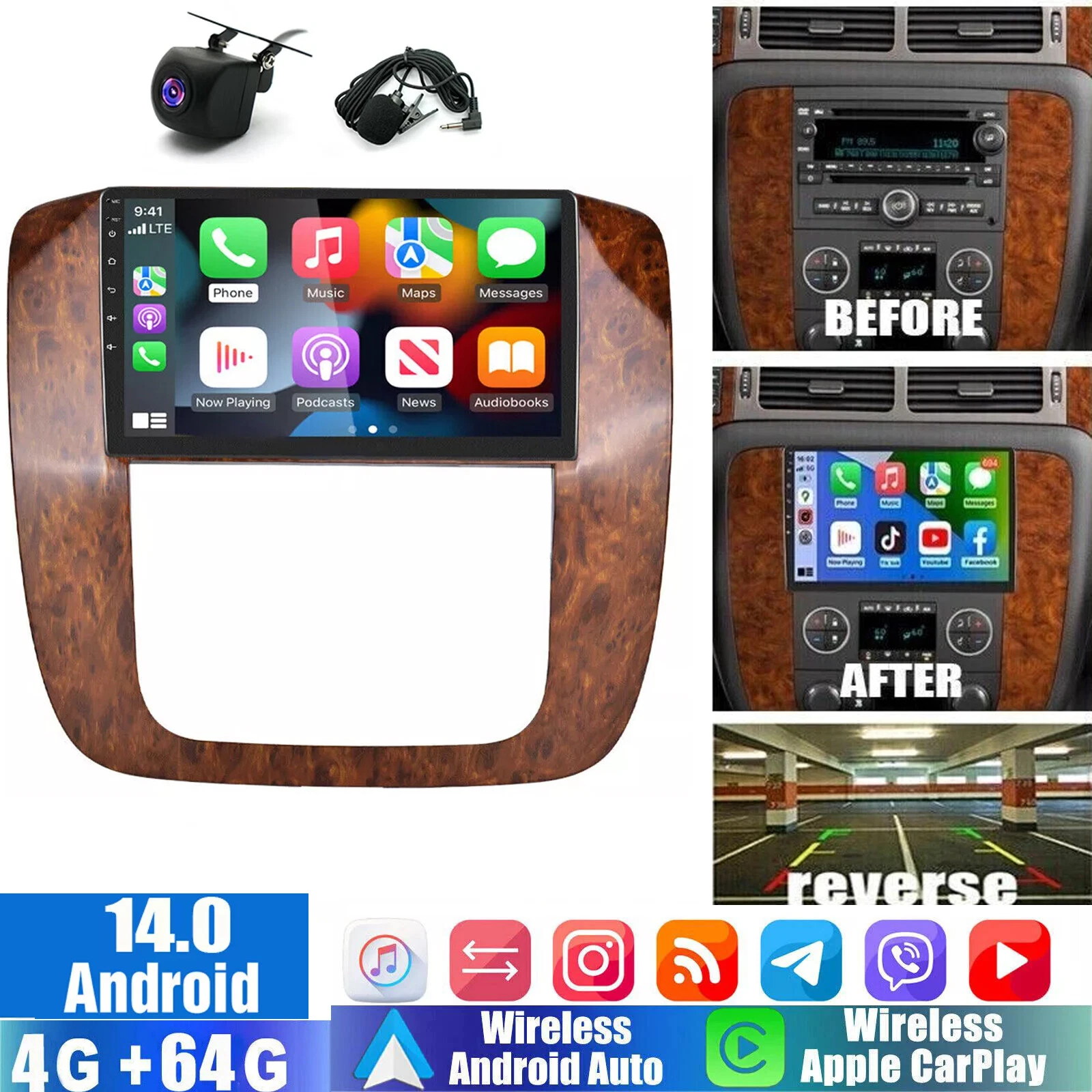 Eforcase Car Stereo for Chevrolet Chevy Silverado Impala Tahoe GMC ...