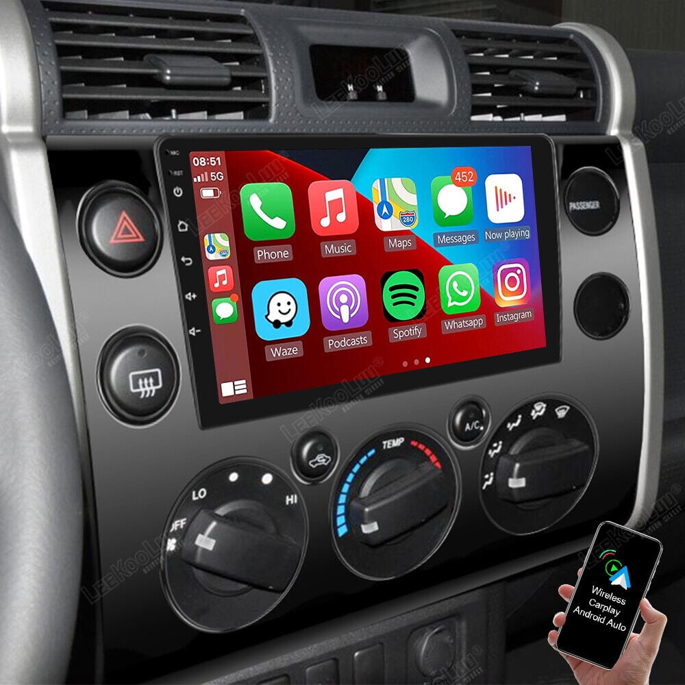 Eforcase Car Stereo Radio with Carplay Android Auto for Toyota Fj ...