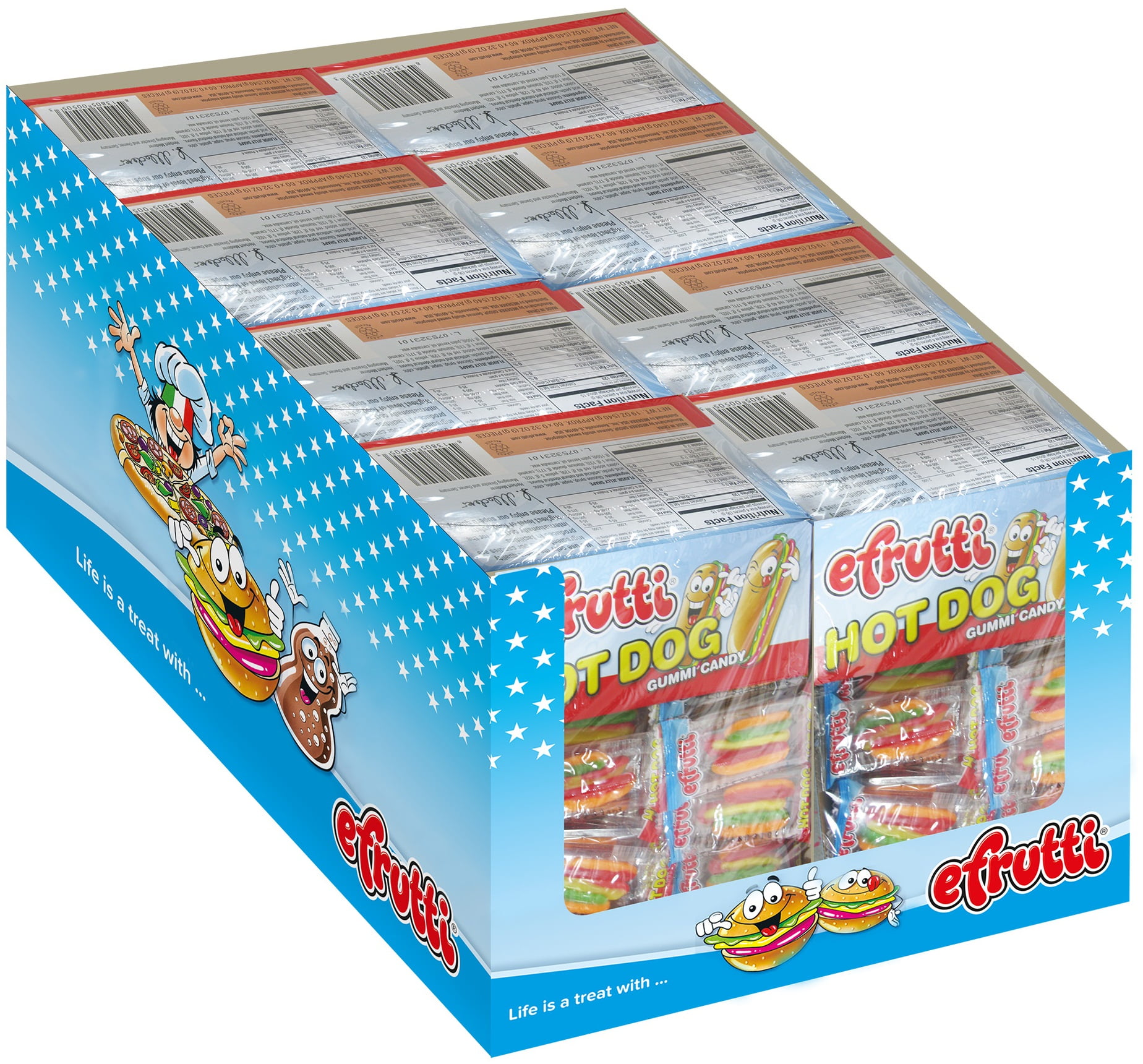Efrutti Hot Dog Gummy Candy, 0.32 Ounce - 480 per case. - Walmart.com