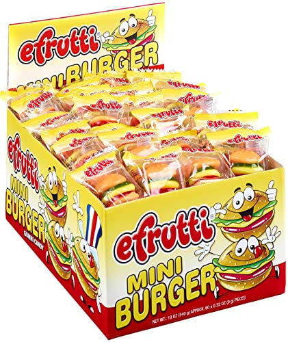 Efrutti Mini Burger Gummy Candy, 0.32 Ounce - 480 per case. - Walmart.com