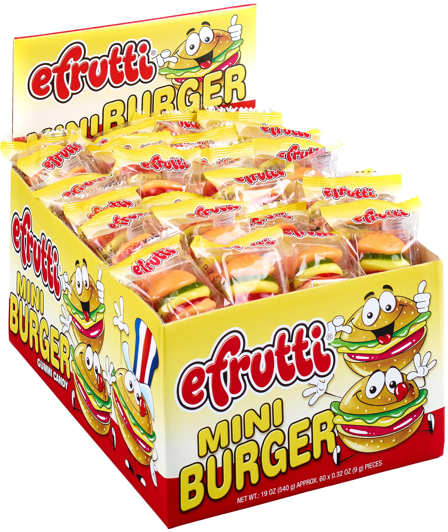 Efrutti Mini Burger Gummy Candy, 0.32 Ounce - 480 per case. - Walmart.com