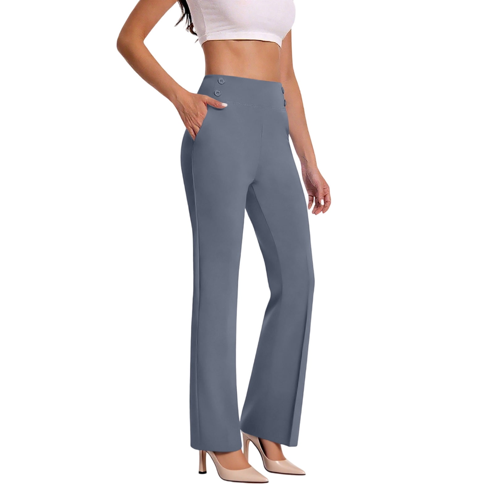 Efsteb Dress Pants for Women Business Pants High Waist Yoga Pants ...