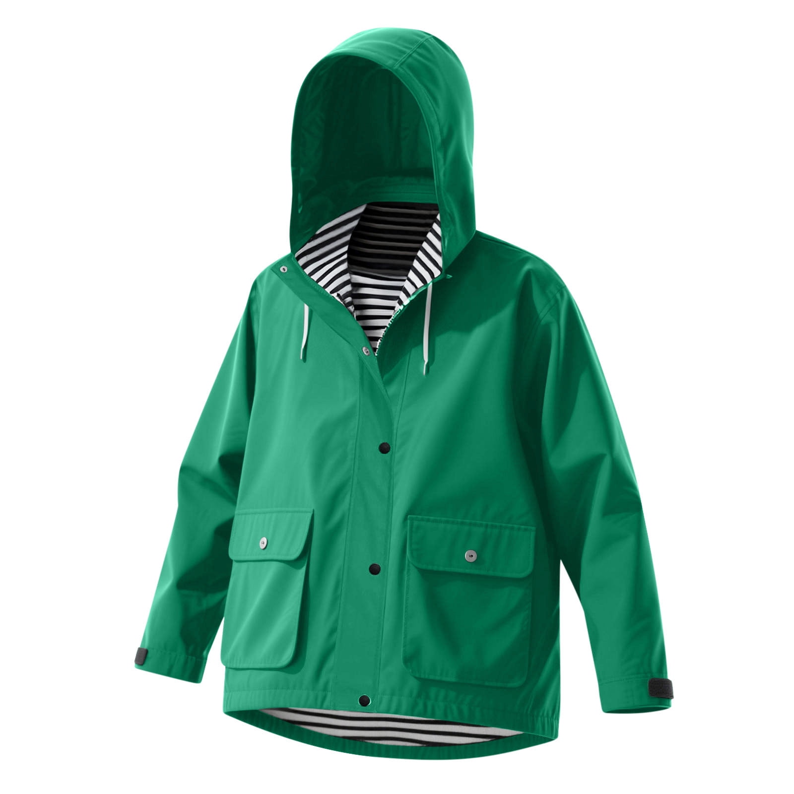 Efsteb Girls Raincoat Outdoor Hooded Rain Jackets Boys Jacket Long ...