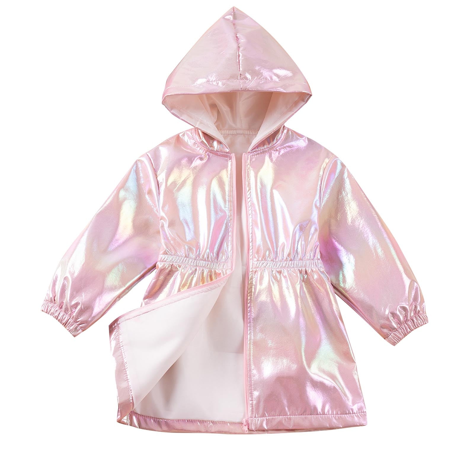 Efsteb Jackets for Girls Gradient Hooded Fleece Jackets Zipper Sparkly ...