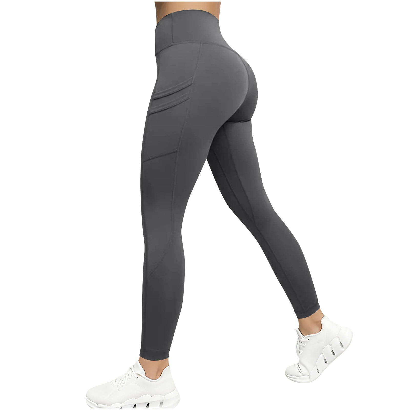 Efsteb Leggings for Women High Waisted Yoga Pants Tight Stretch Running ...