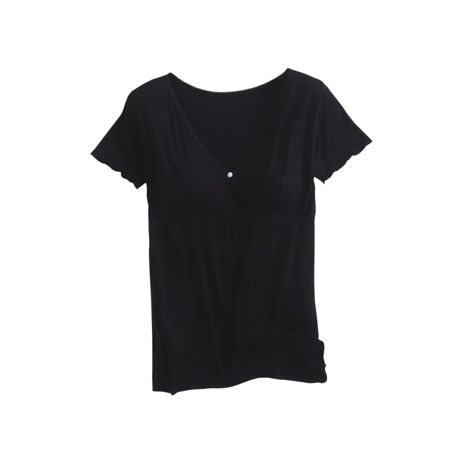 Efsteb Maternity T Shirts Women Nursing Tops for Breastfeeding Short ...