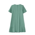 Efsteb Woman Dresses Summer Solid Color Casual Short Sleeve Round Neck ...