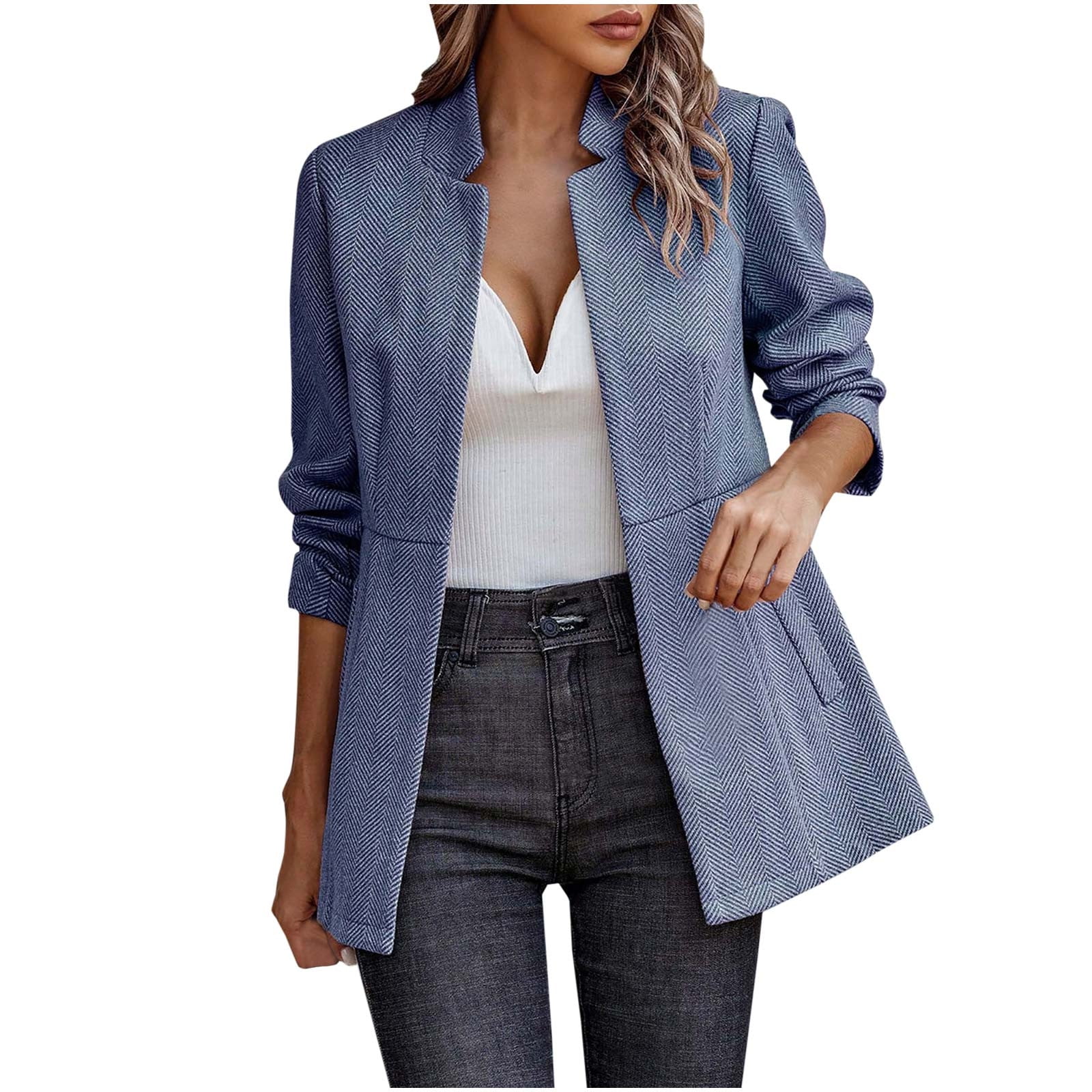 Efsteb Womens Fashionable Colorful Long Sleeve Jacket Stylish Slim ...