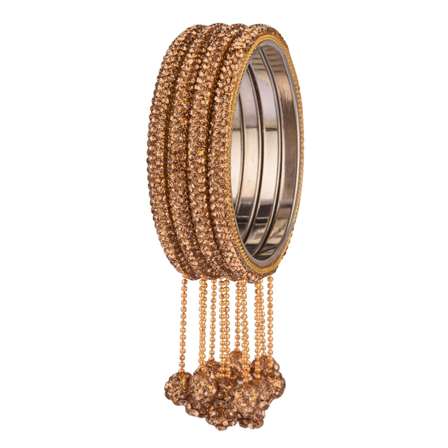 Efulgenz Crystal Bangle Bracelet Indian Bangle Set with Beaded Hanging ...