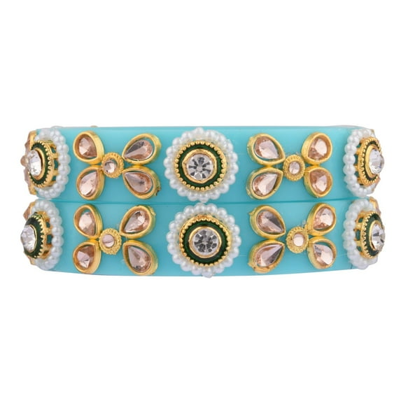 Efulgenz Indian Bangle Set Traditional Crystal Acrylic Bangle Faux ...
