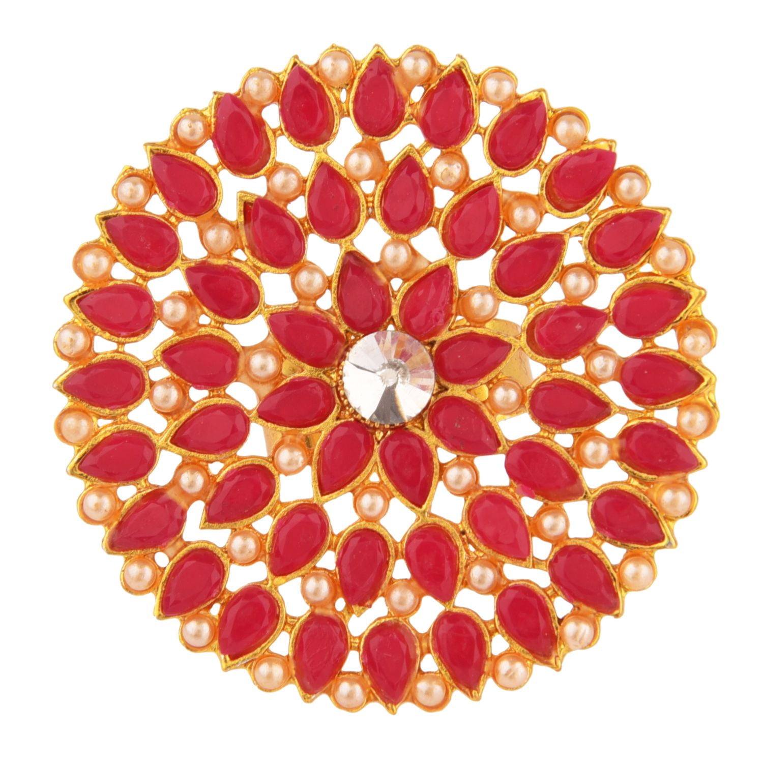 Efulgenz Indian Jewelry Antique Round Faux Pearl Crystal Kundan ...