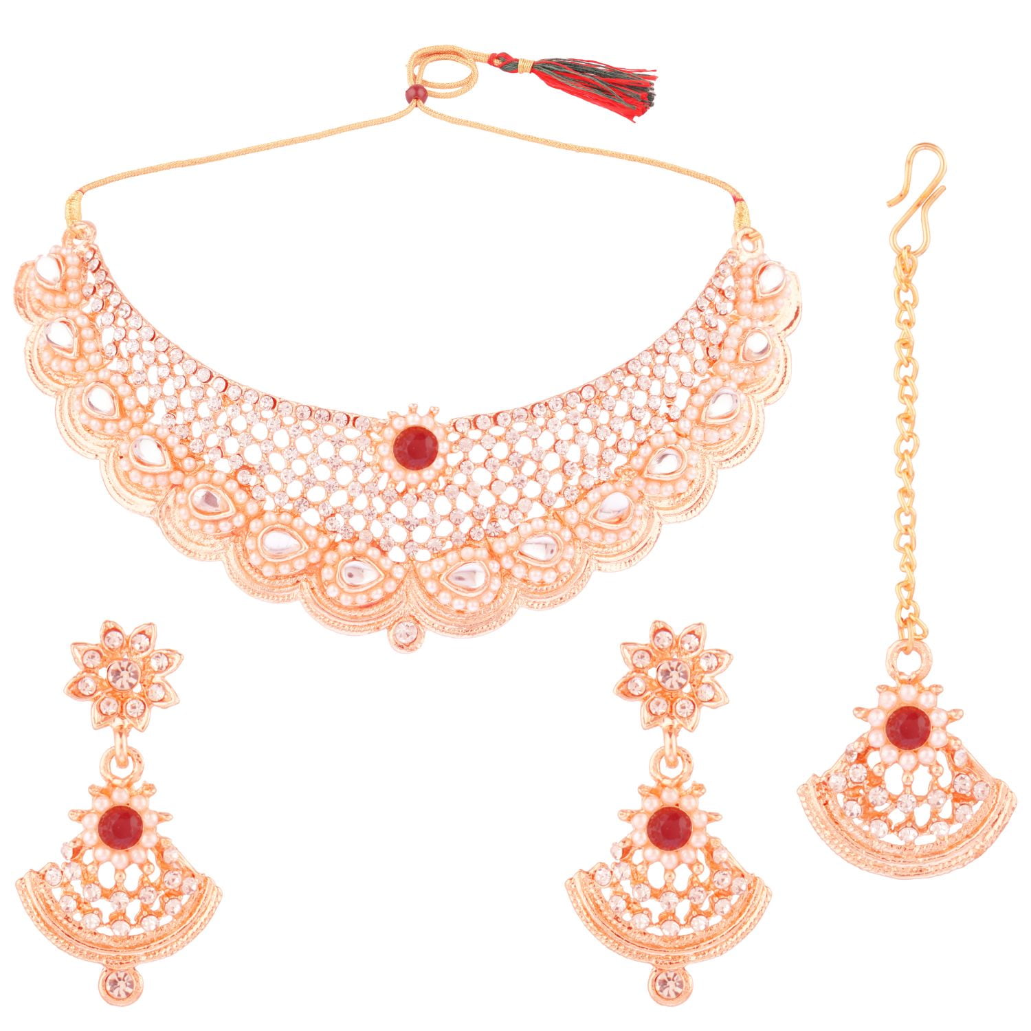Efulgenz Indian Jewelry Set Traditional Antique Simulated Color Stone ...