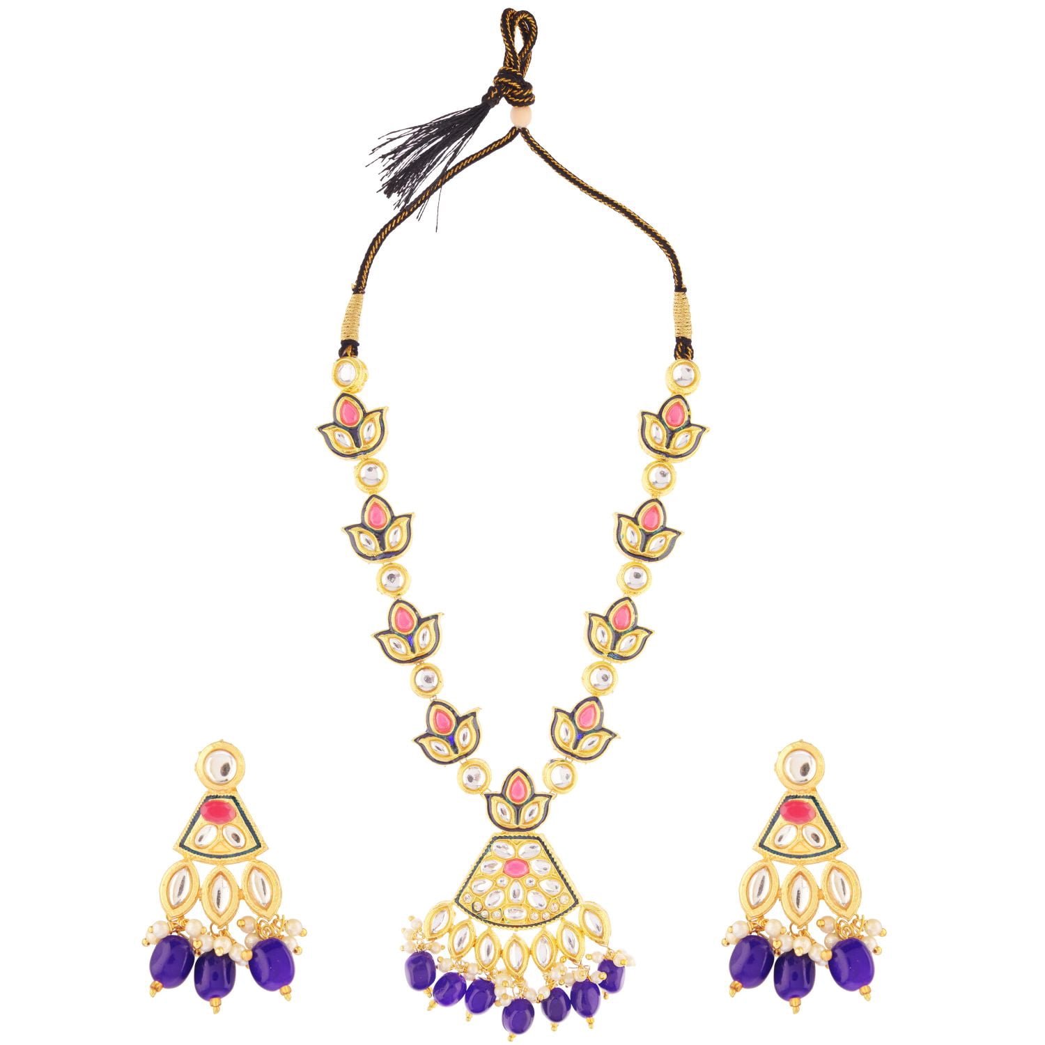 Efulgenz Indian Jewelry Set Traditional Antique Simulated Color Stone ...