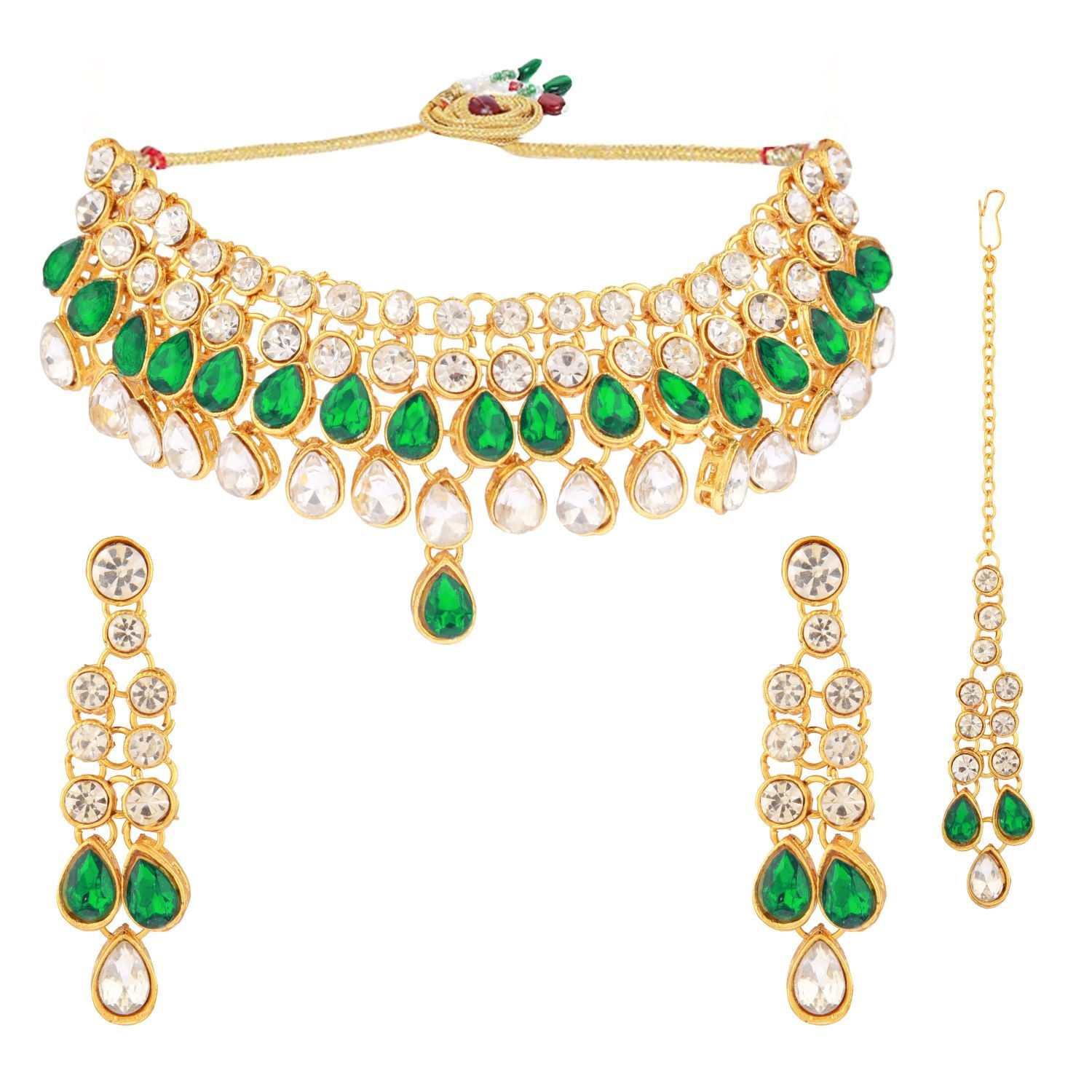 Efulgenz Indian Jewelry Set Traditional Antique Simulated Color Stone ...