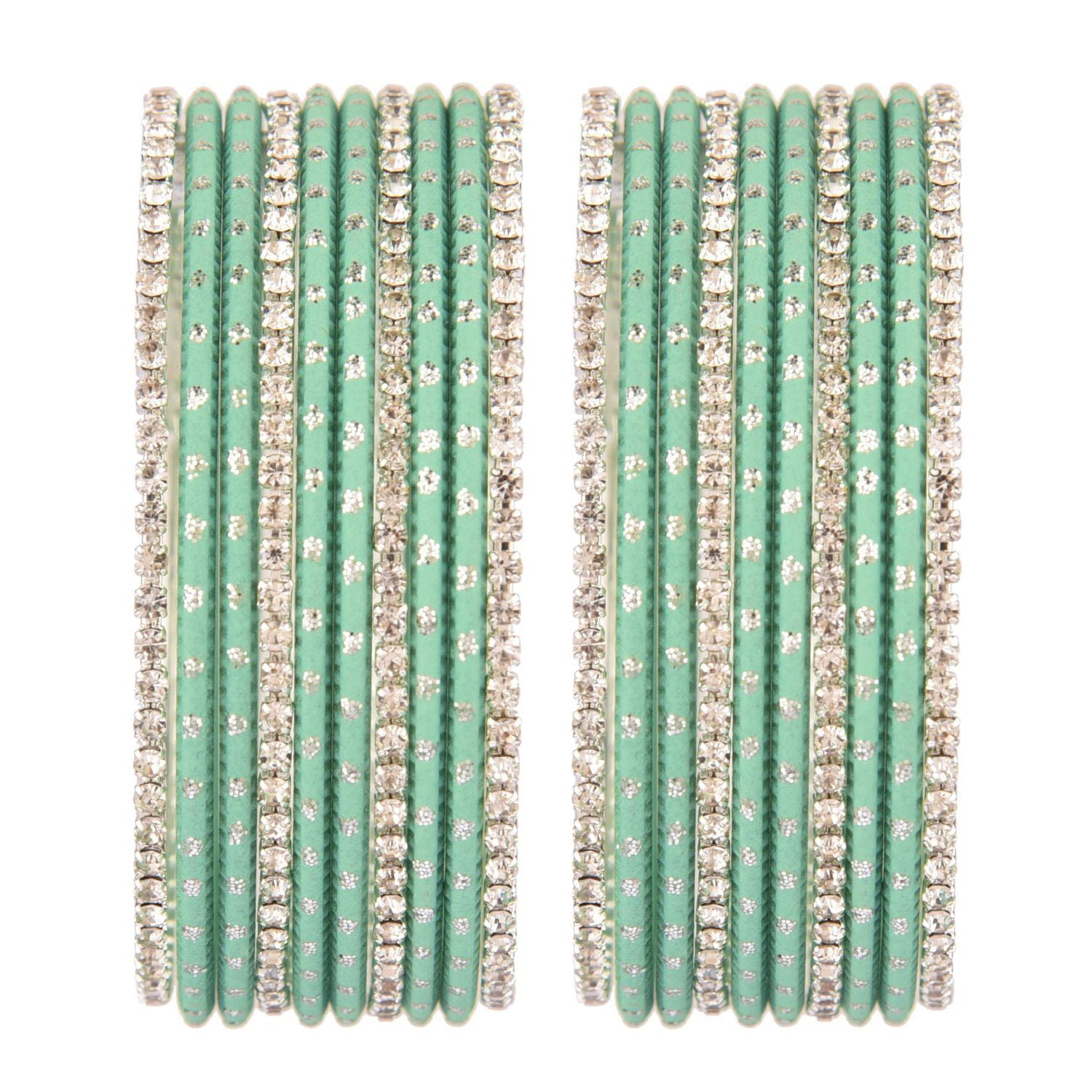 Efulgenz Indian Metal Bangle Set Dotted Textured Alloy Metal Bangles ...