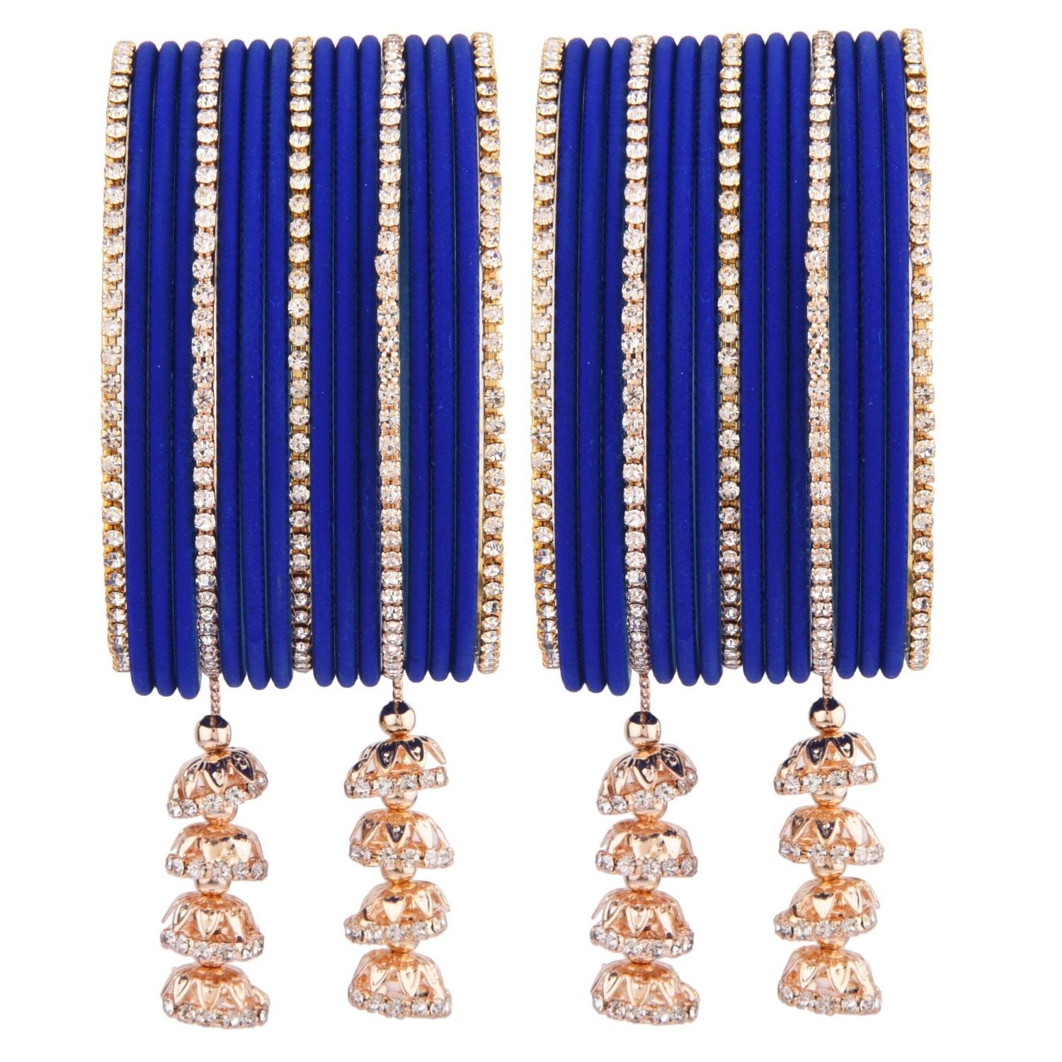 Efulgenz Indian Wedding Bridal Bangles Set Crystal CZ Rhinestone Plain ...