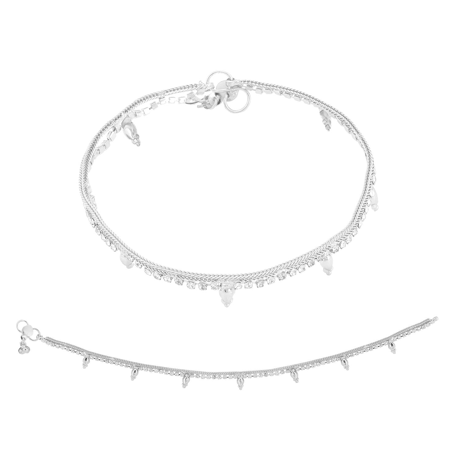 Efulgenz Multipack of Indian Jewelry Boho Crystal Anklets Barefoot ...