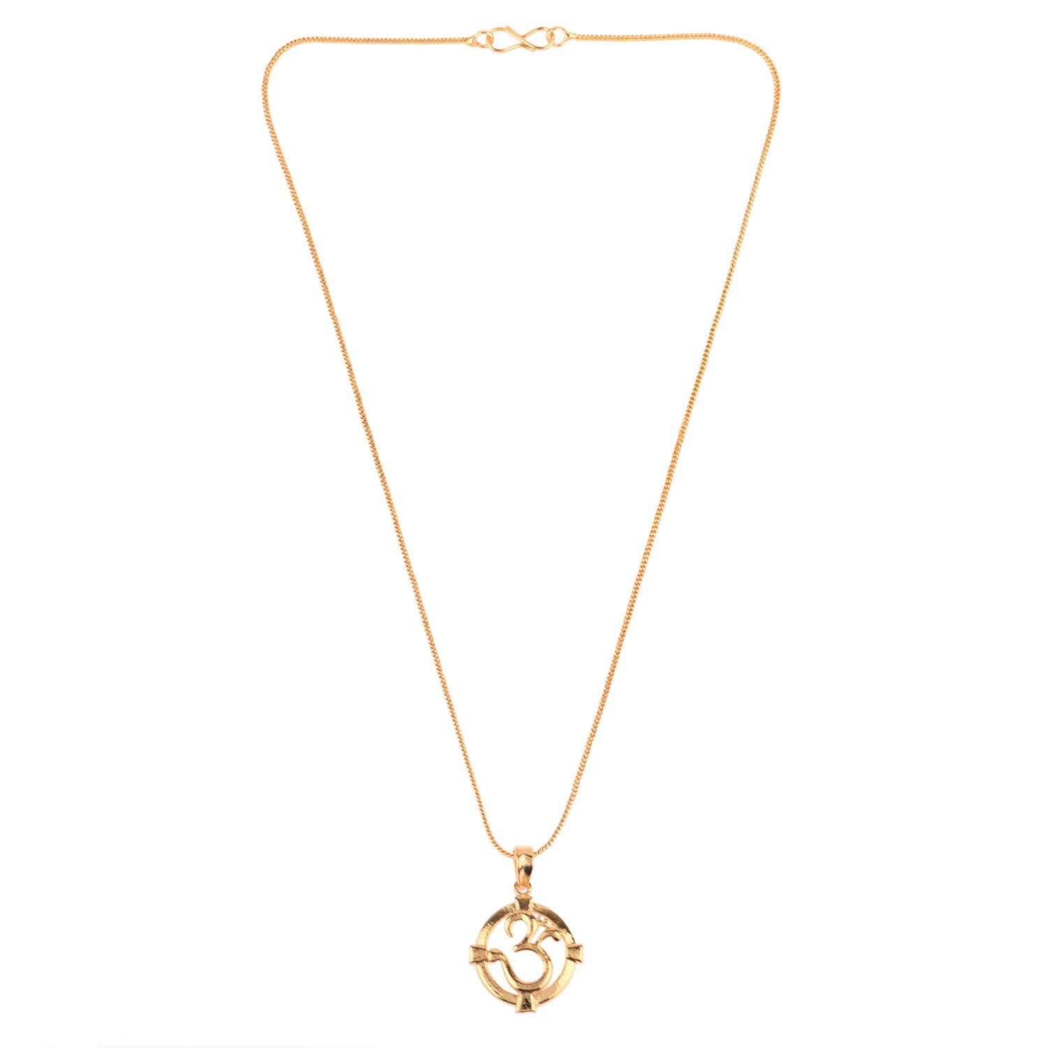 Efulgenz OM AUM Ohm Pendant Chain Necklace India Spiritual Good Luck CZ ...