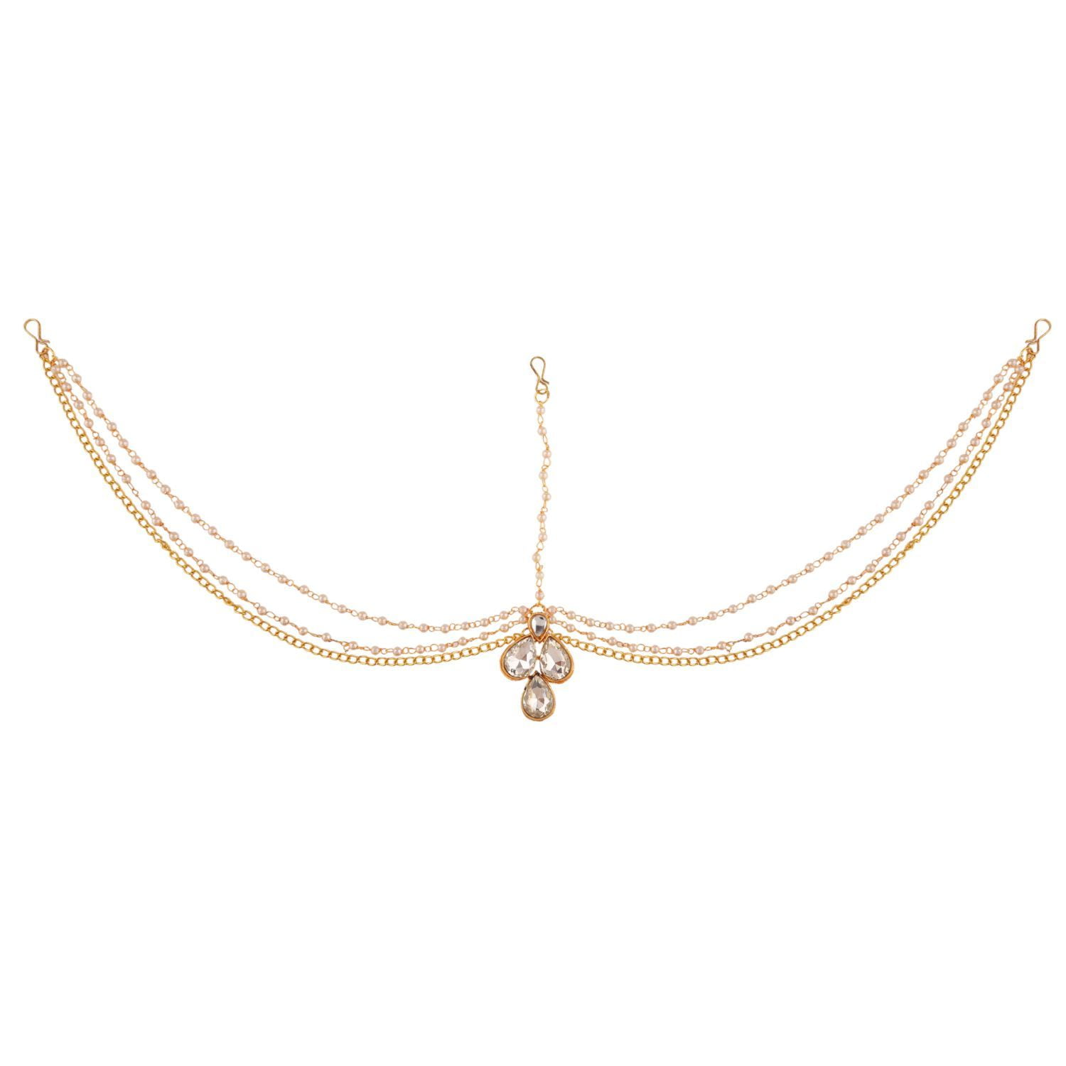 Efulgenz Wedding Headpiece Headband Crystal Rhinestone Indian Maang ...