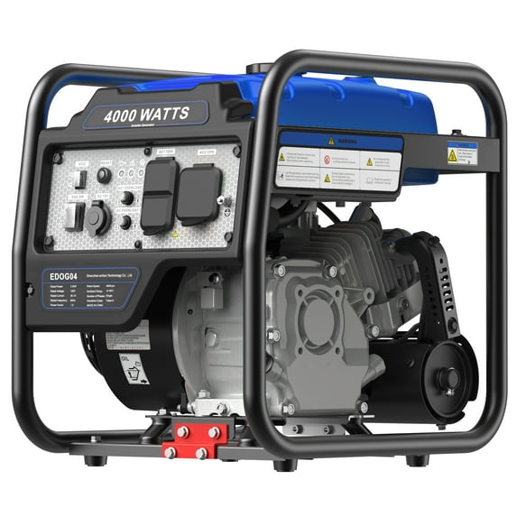 Efurden 4000-Watt Portable Inverter Generator, Gas Powered, Quiet 76dB ...
