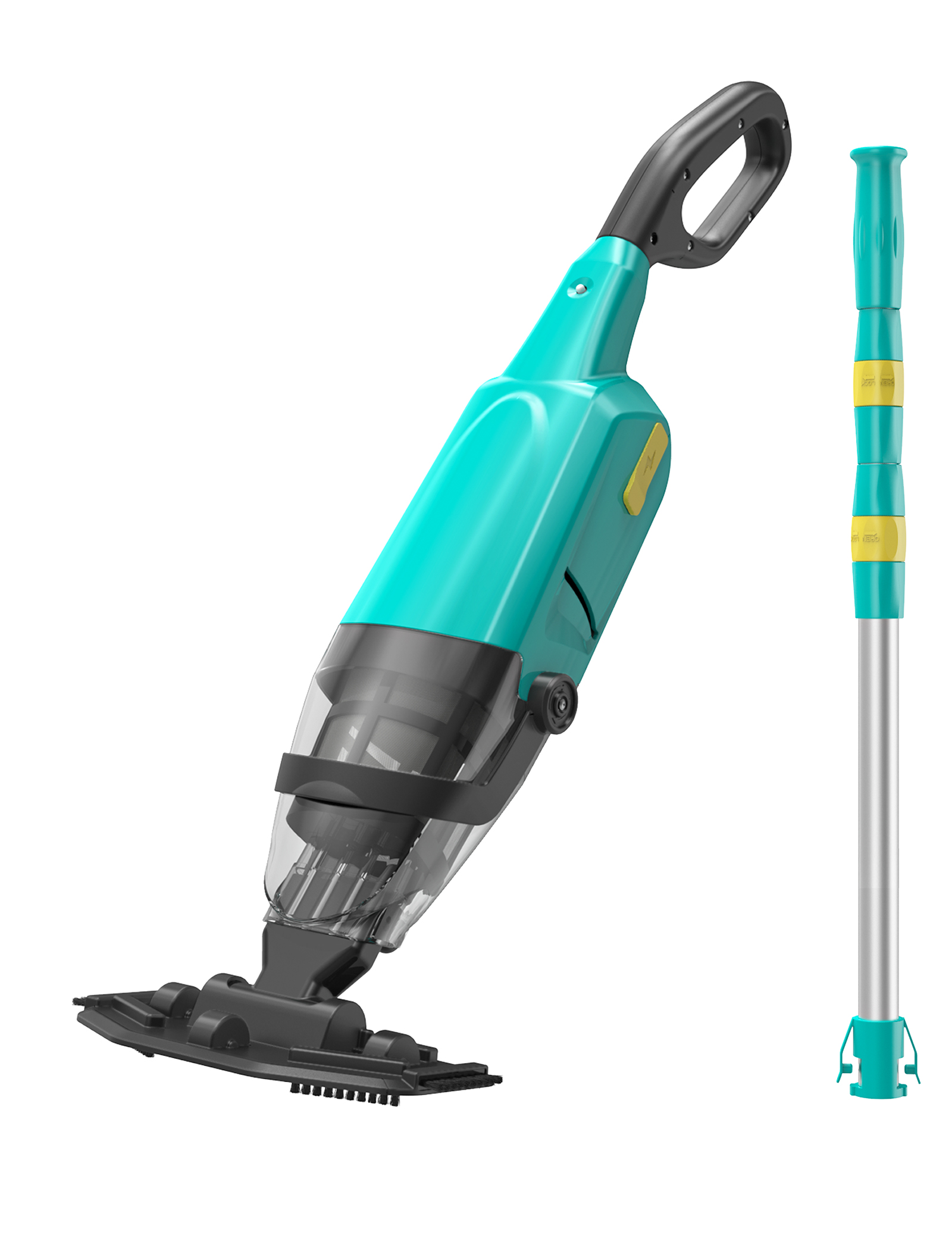 Intex Rechargeable Handheld Above Ground Pool Vacuum with 2 Brush Heads ...