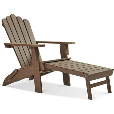Garpans Outdoor Adirondack Chair with Ottoman HDPE All Weather ...