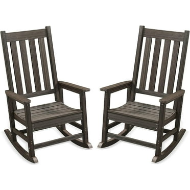Costway 1 PCS Outdoor Acacia Wood Rocking Chair with Widened Slatted ...