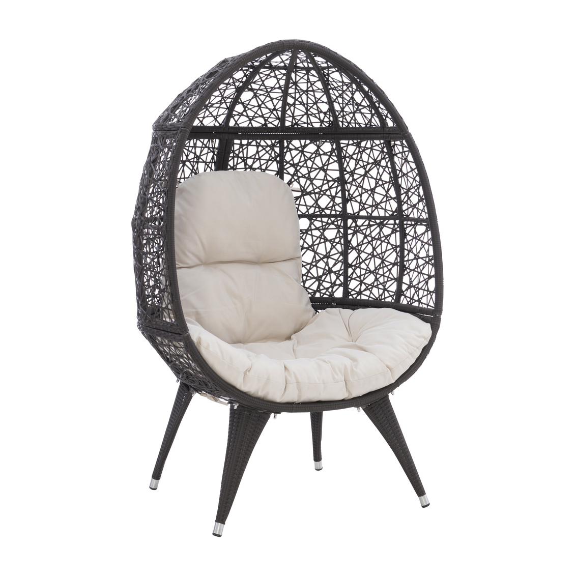 Egbert Outdoor Brown Rattan Round Chair - Walmart.com