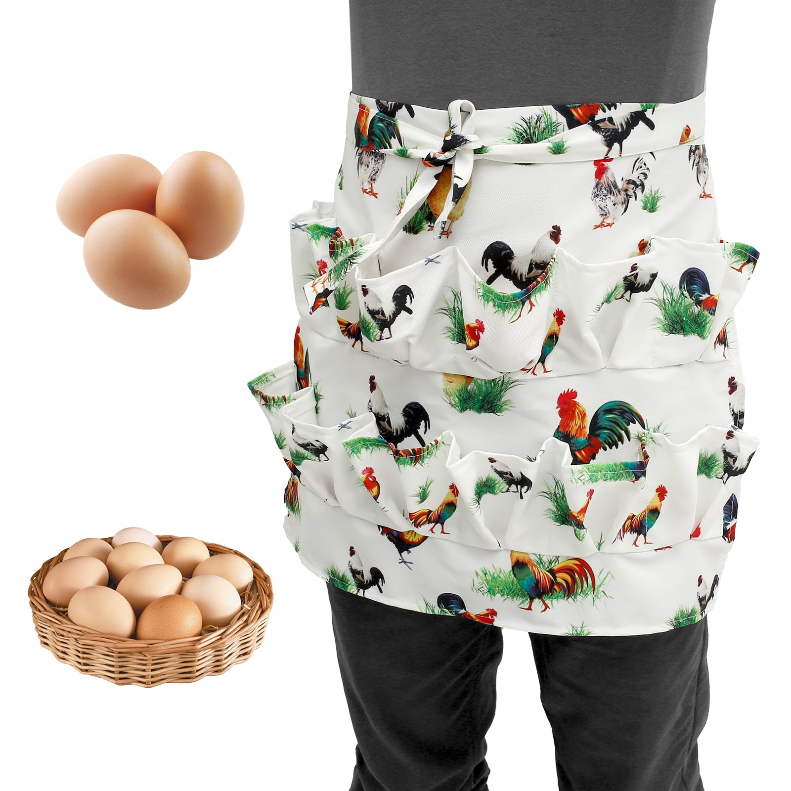 Egg Apron 12 Deep Pockets Egg Collection Aprons Chicken Egg Gathering ...