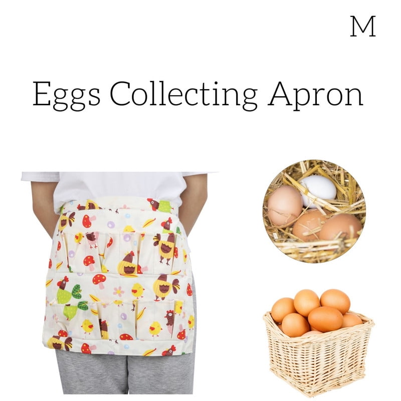 Egg Apron for Fresh Eggs, Chicken Egg Gathering Apron with Deep Pockets ...