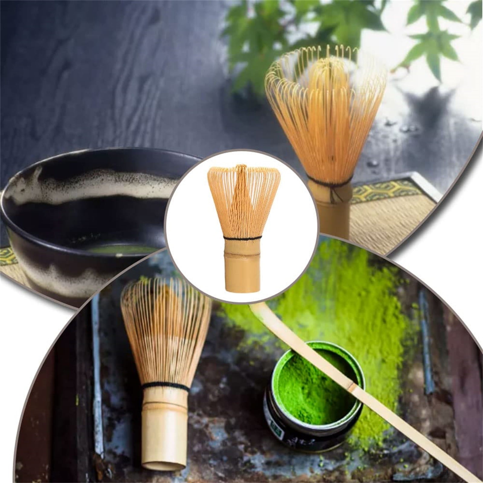 Natural Tea Powder Whisk Matcha Beater 100 Prong Semi Handmade Chasen ...