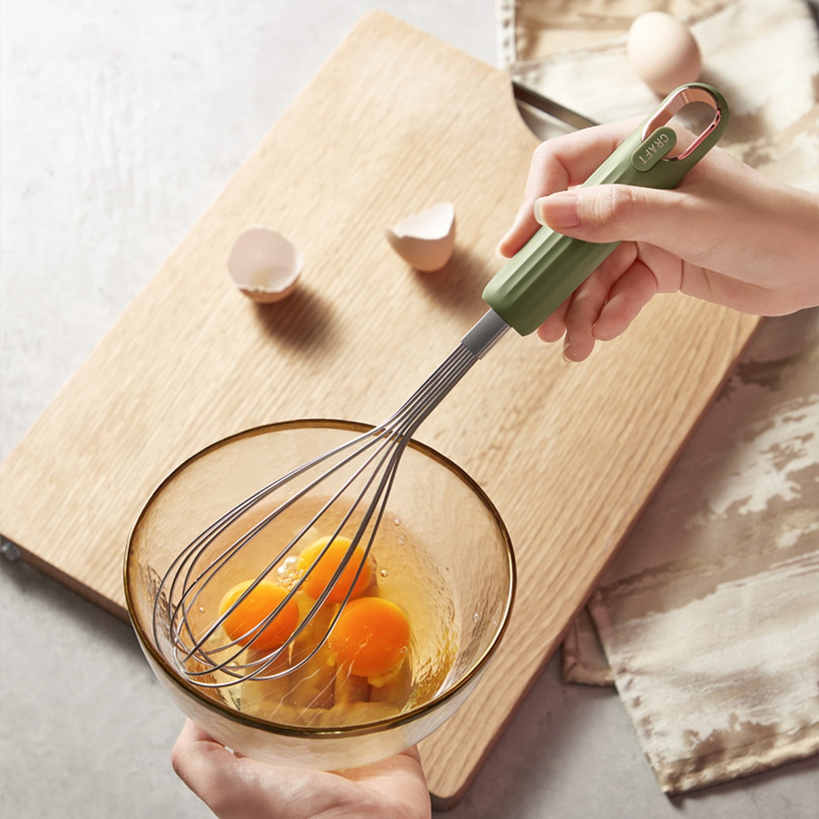 Egg Beater - Stainless Steel Easy Whisk, Heat Resistant Kitchen Whisks ...