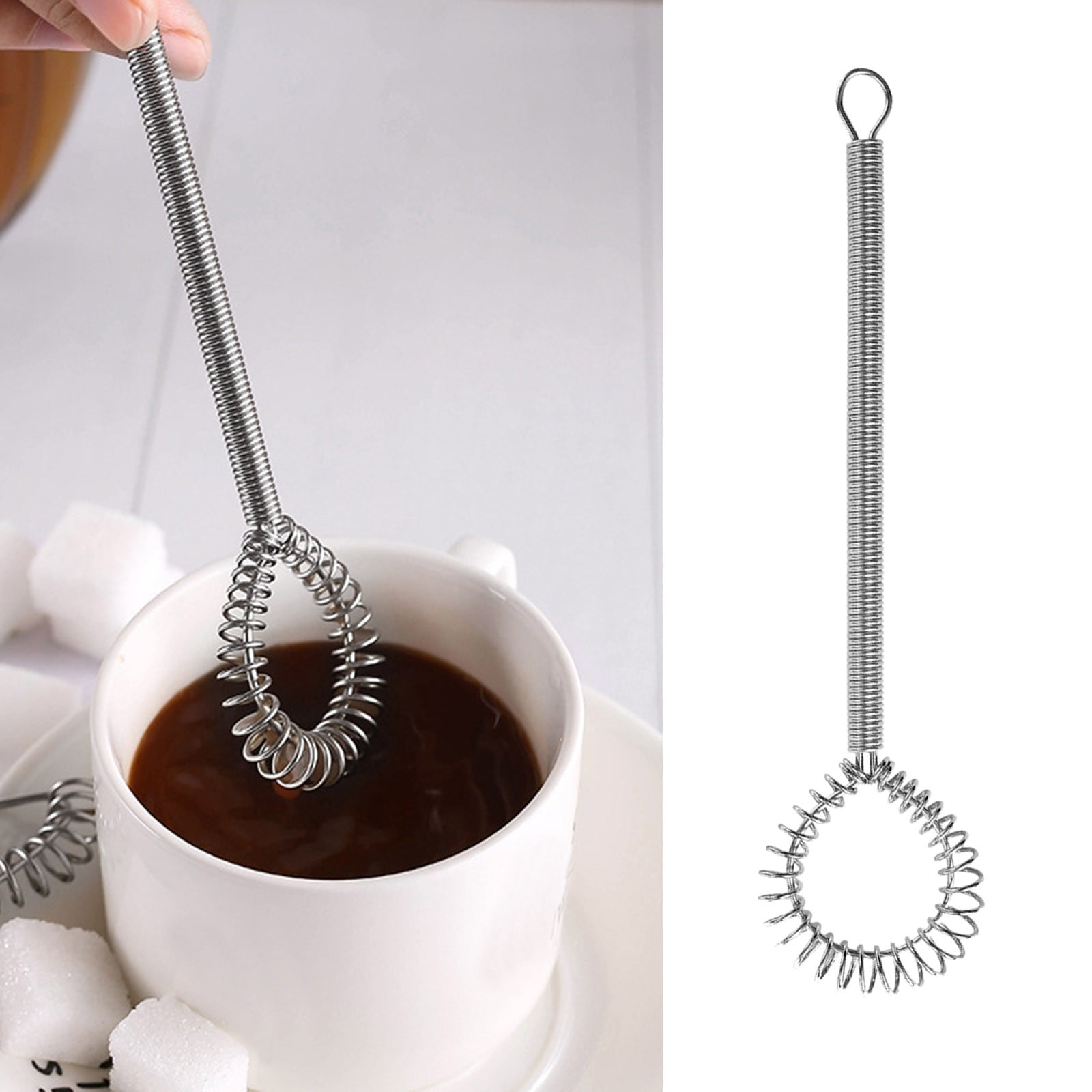 Egg Beaters Hand Crank Stainless Steel Spring Mixer Hand Whisk Creamer ...