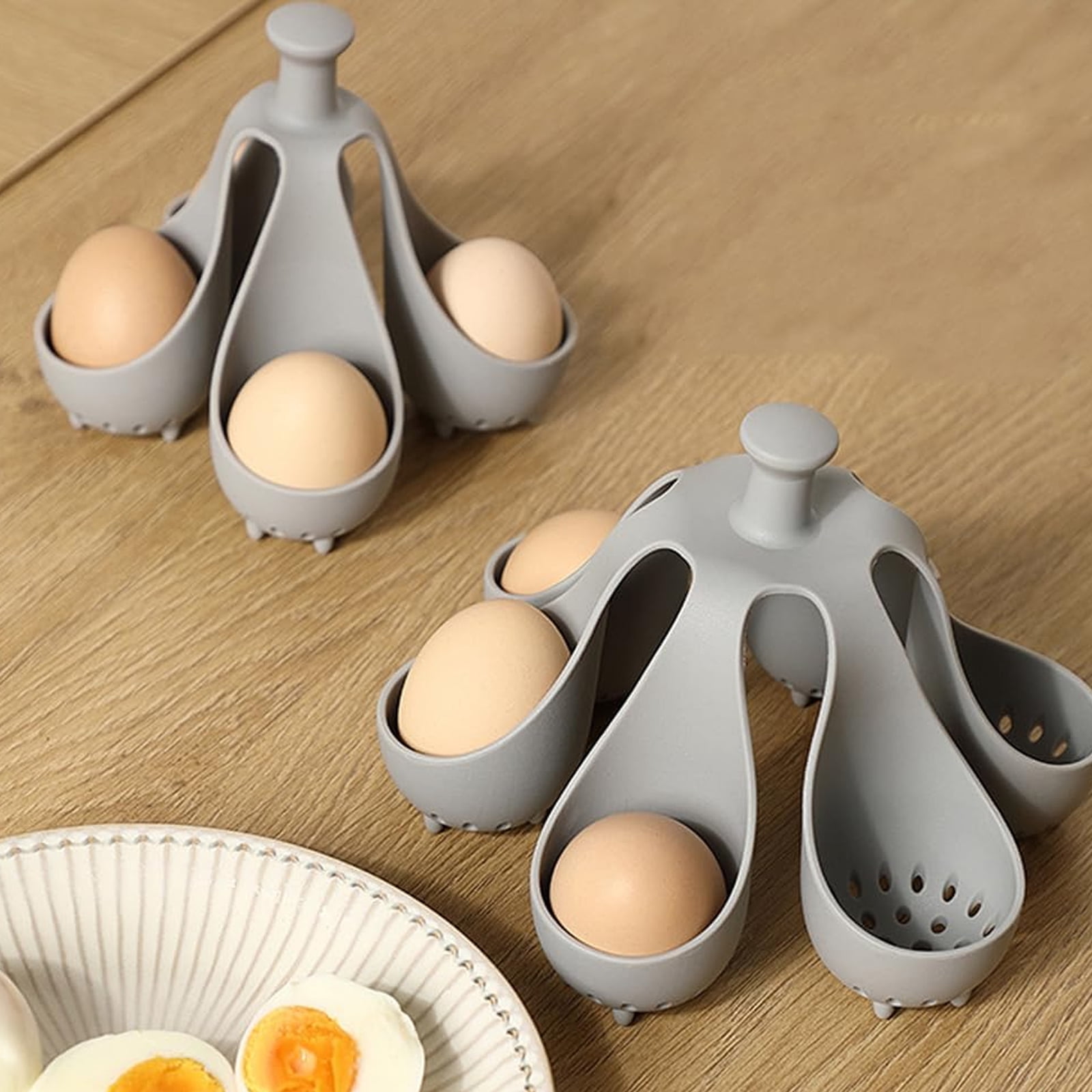 Egg Boiler Rack, Freestanding Egg Boiler,Egg Cooker for Making Soft or ...