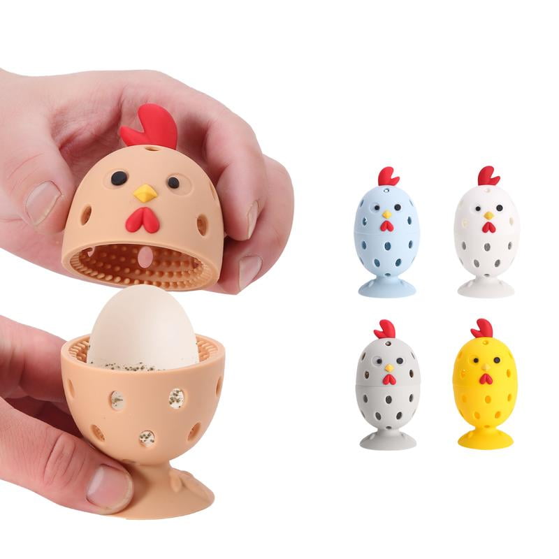 Egg Brush Cleaner, one set (2 Pcs) Silicone Egg Cleaner Scrubber for ...