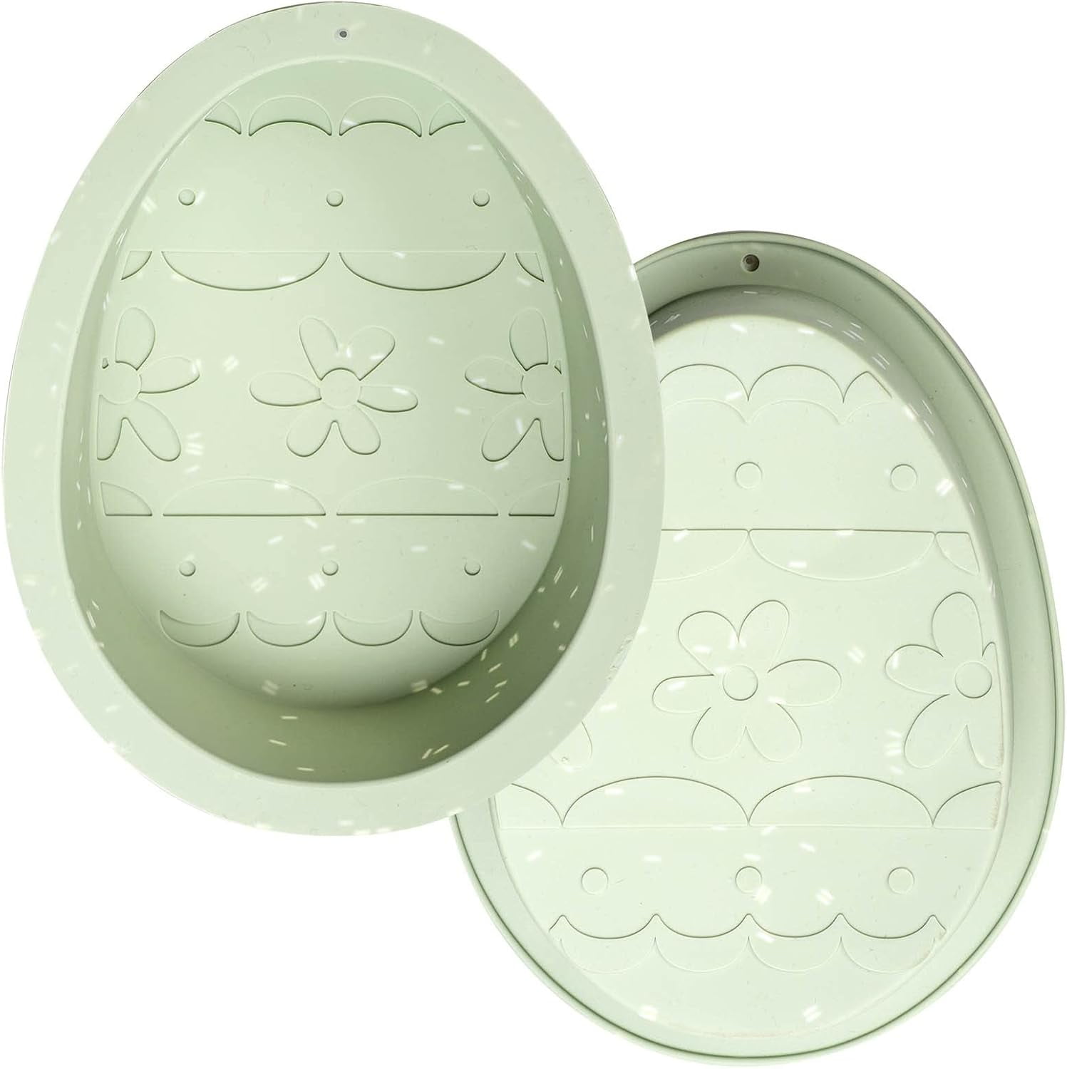 Egg Cake Pans, Easter Silicone Egg Chocolate Mold 2 Pack Large ...