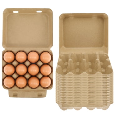 Printed Paper Pulp Egg Cartons - Fresh Eggs (30) - Walmart.com