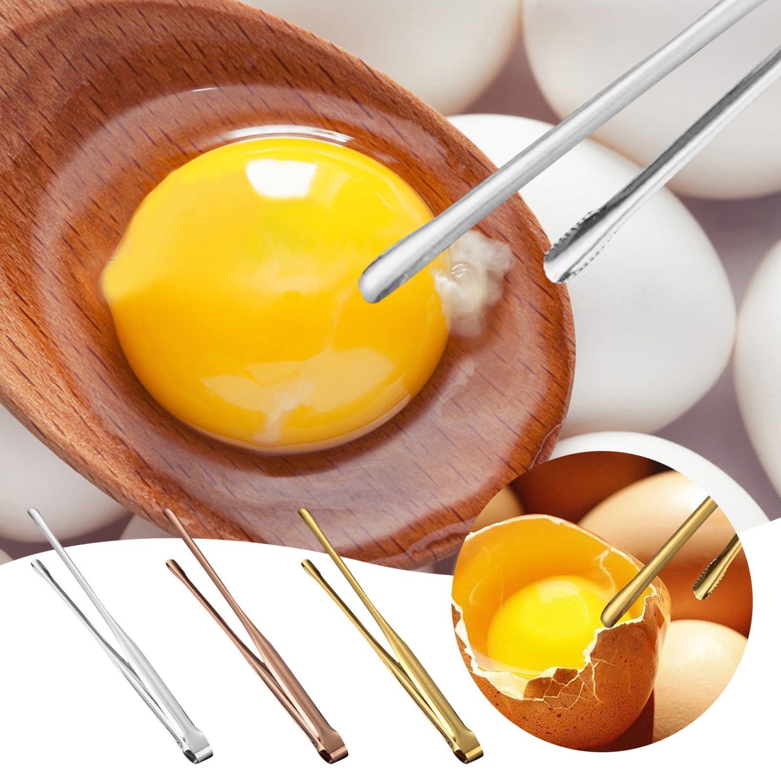 Egg Chalaza Membrane Removal Tool Broken Eggshell Remover Tong Ice ...