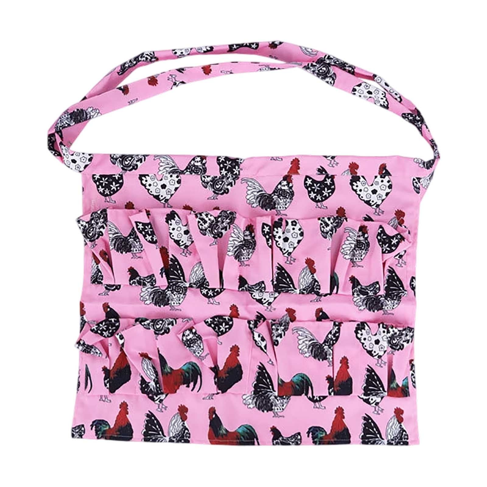 Egg Collecting apron with Multiple Pockets Chicken Print Design Durable ...