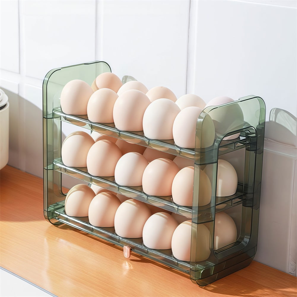 Egg Container Holders 30 Eggs 3 Tier Egg Holder Organizer Tray For ...