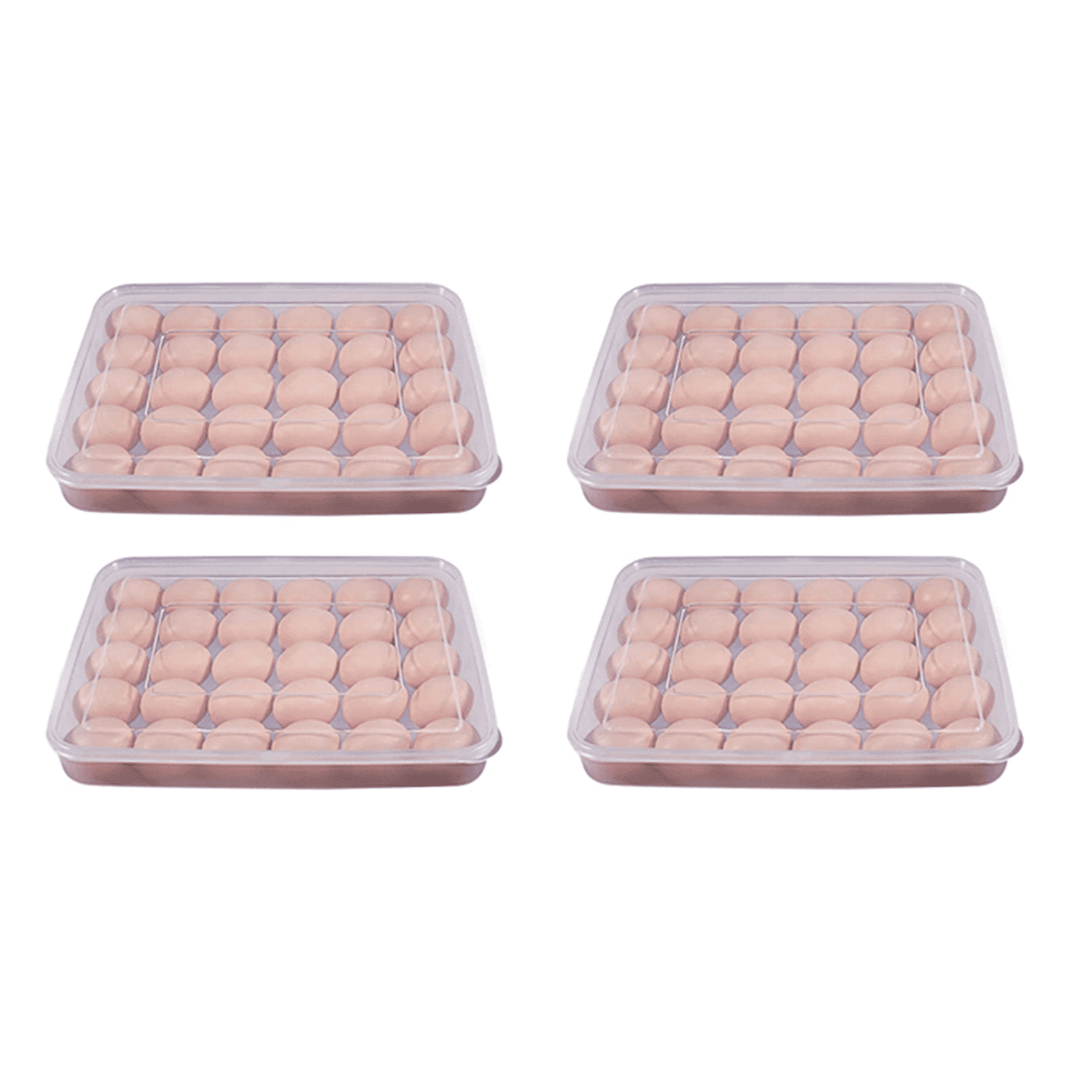 Egg Container, Refrigerator Deviled Egg Tray Carrier with Lid for 60 ...
