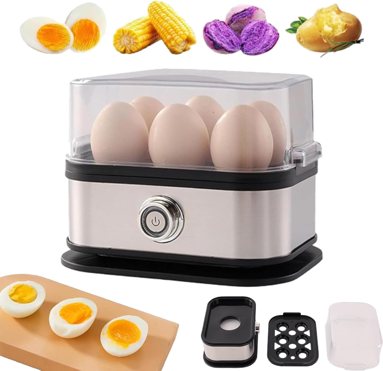 Egg Cooker,2025 New Rapid Egg Cooker 6 Egg Capacity, Soft, Medium, Hard ...