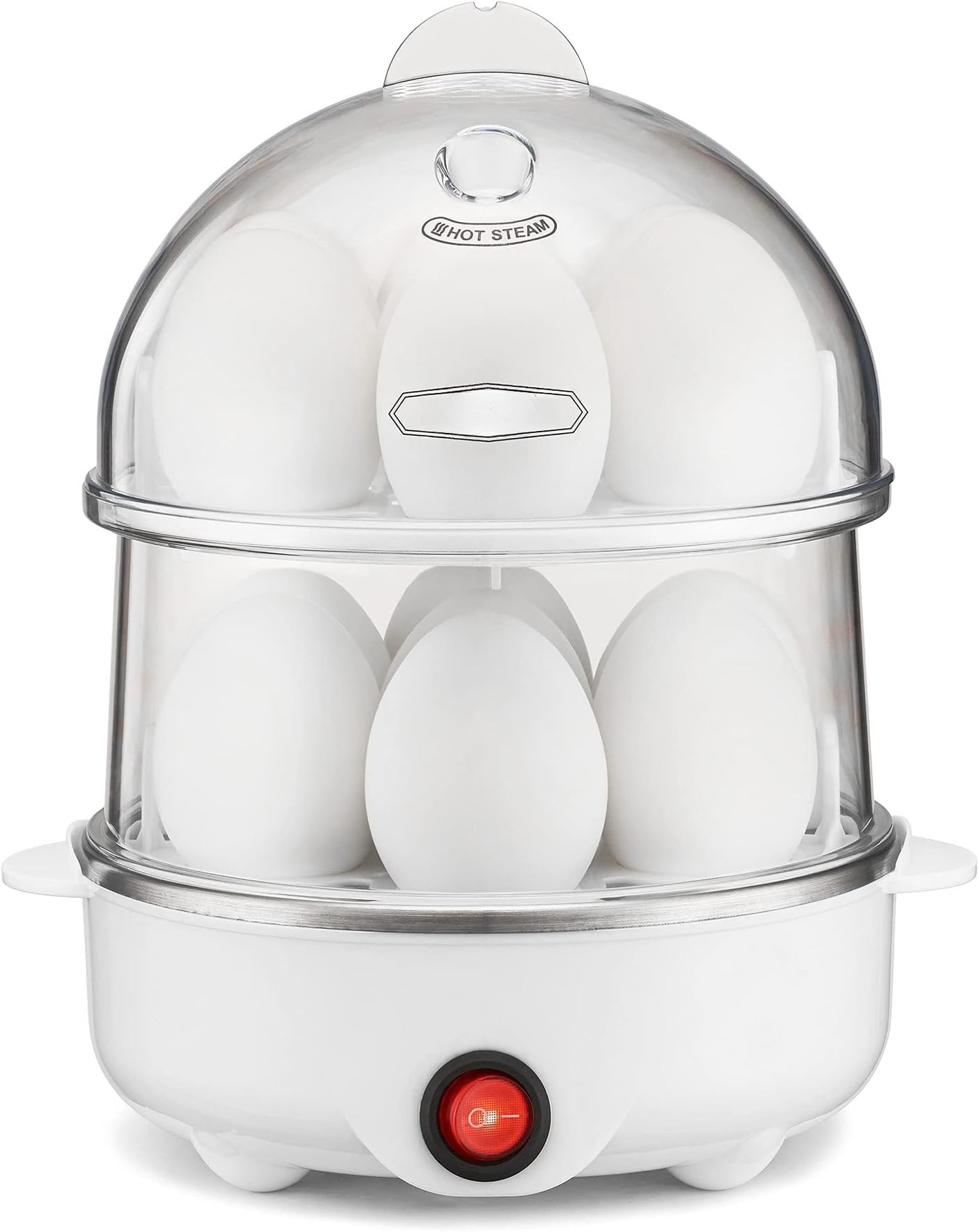 Egg Cooker and Omelet Maker with Shut Off, for Easy to Peel, Poached ...