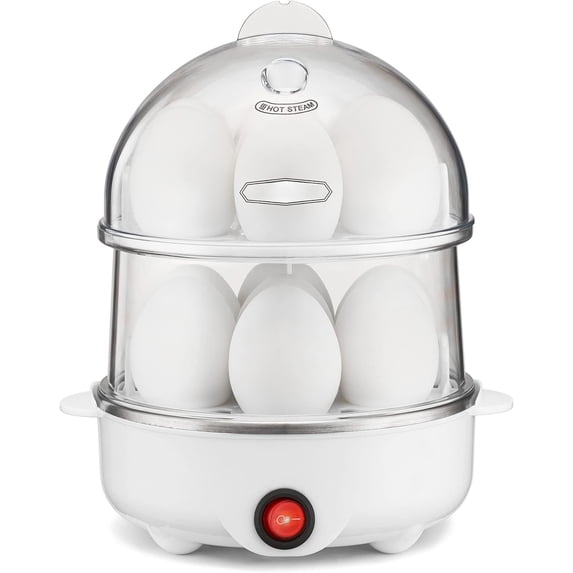 Egg Cooker and Omelet Maker with Shut Off, for Easy to Peel, Poached ...