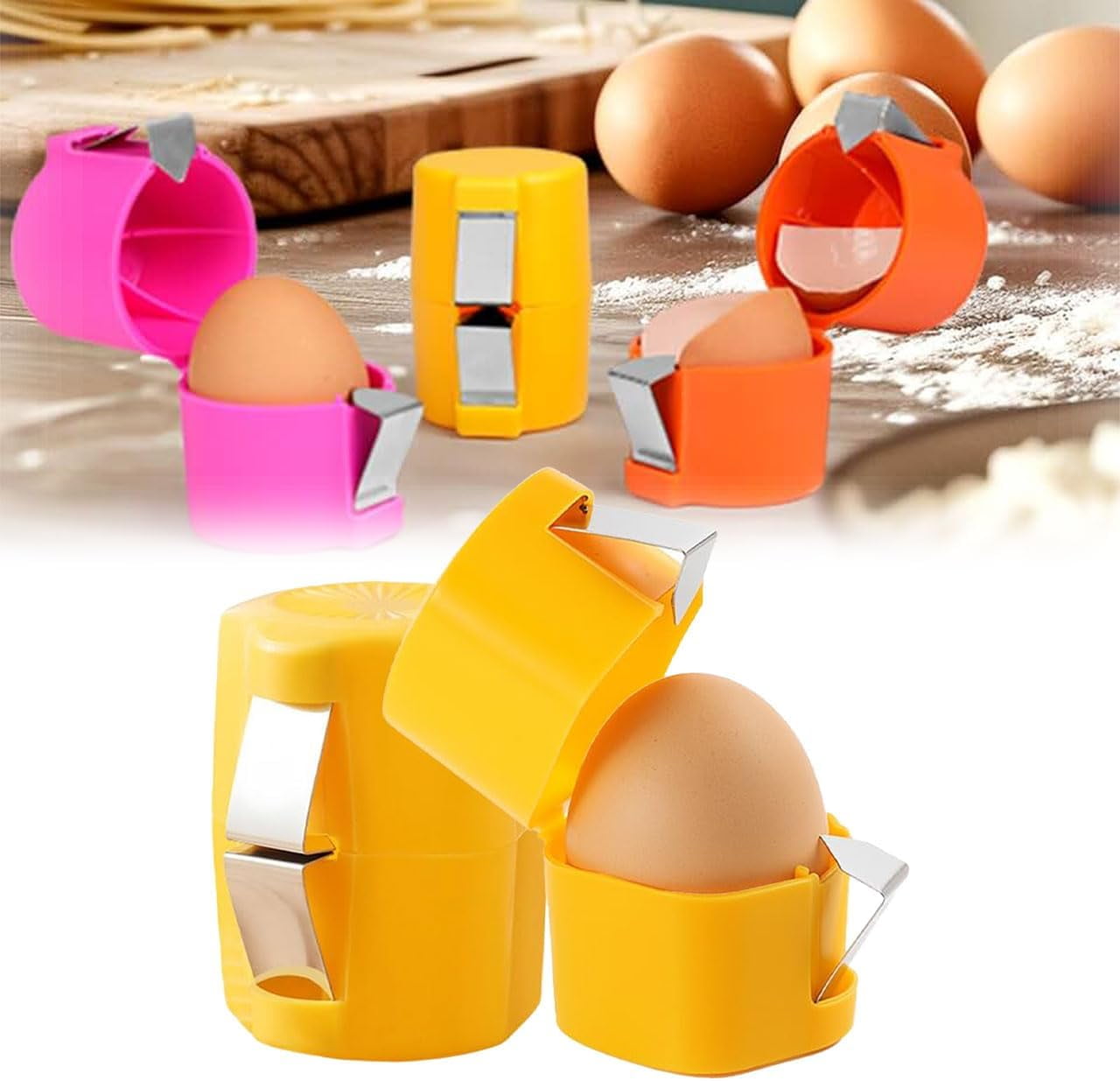 Egg Cracker – Stainless Steel Egg Cutter and Cracking Tool ...