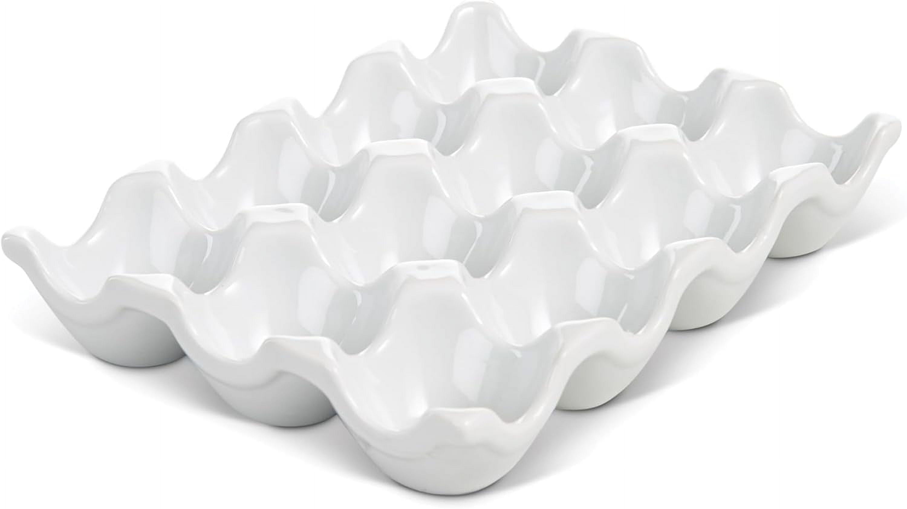 Egg Crate, Fine White Porcelain, Holds 1 Dozen Eggs - Walmart.com
