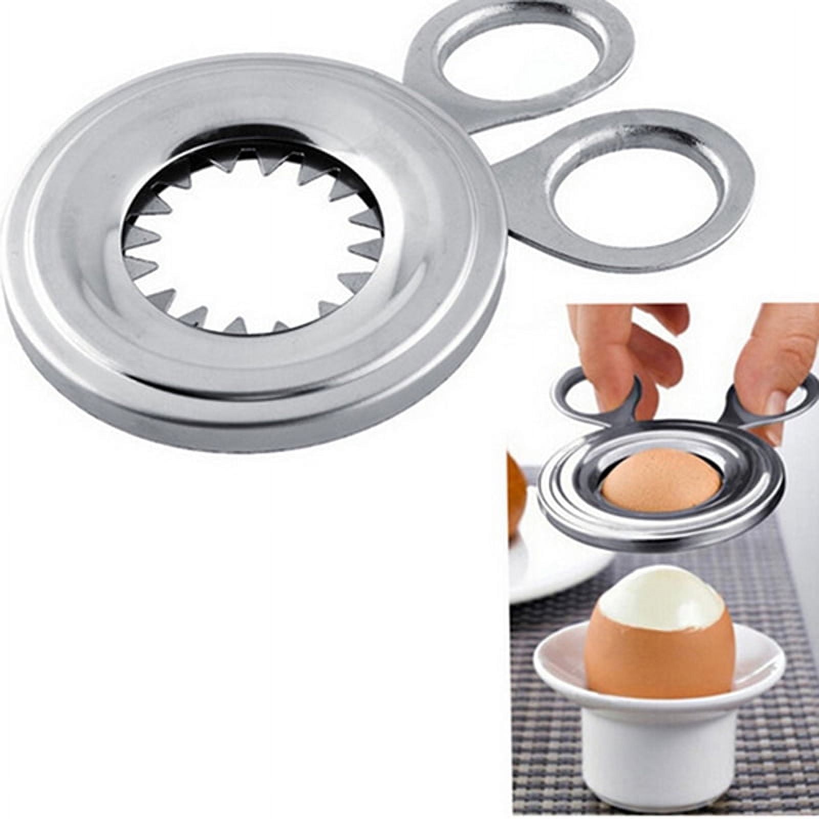Egg Cutter Stainless Steel Boiled Egg Shell Topper Egg Opener Kitchen ...